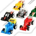 9-Pack Mini Construction & Race Car Toy Set: Pull-Back Vehicles for ...