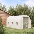 14.6' x 6.6' x 6.6' Walk-In Tunnel Greenhouse, Large Garden Hot House ...