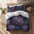 Boho Floral Set of 4 Bedding Quilt Covers, Abstract Bohemia Flower ...