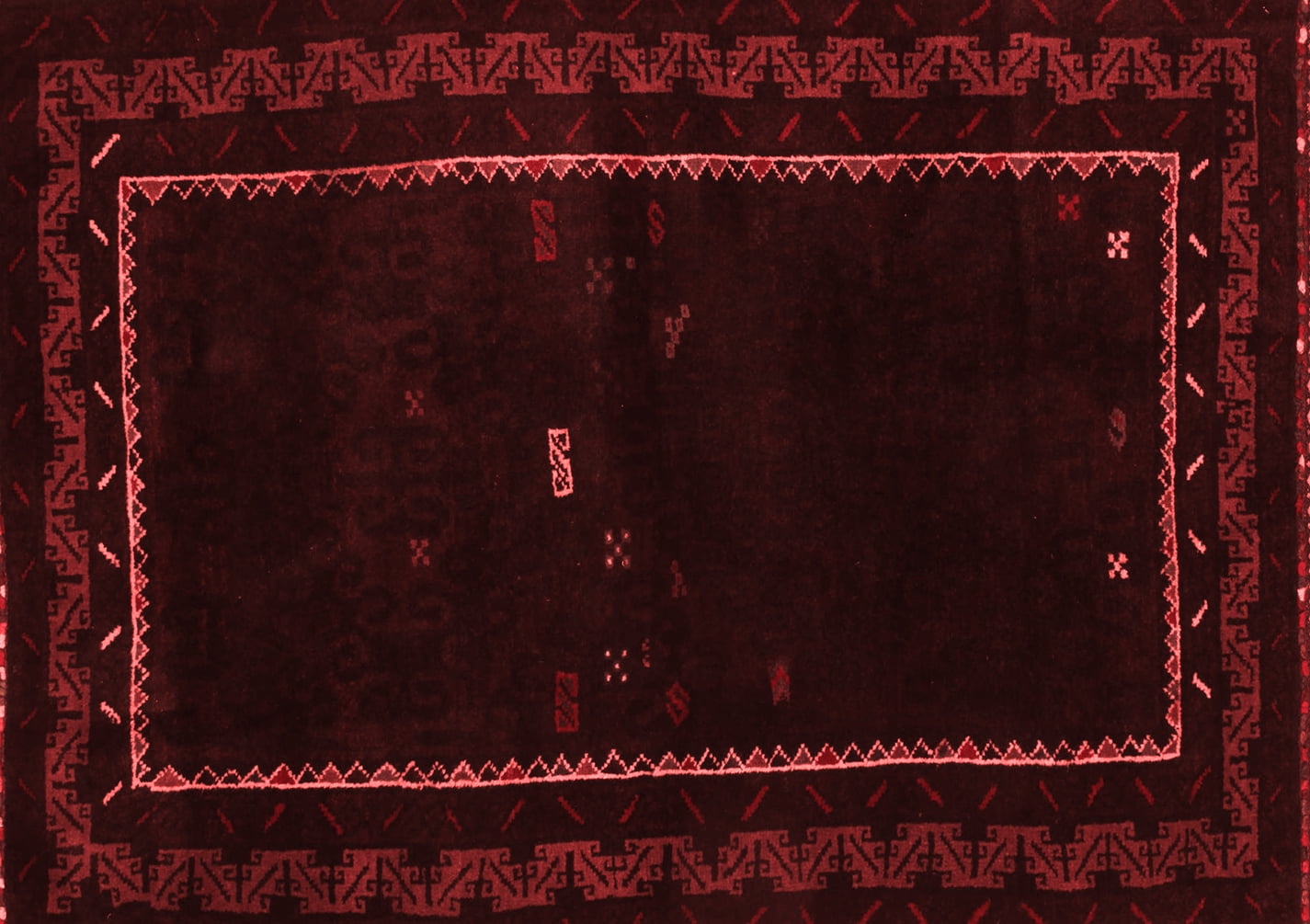 Ahgly Company Indoor Rectangle Abstract Red Contemporary Area Rugs, 2 ...