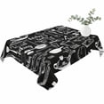 Black Kitchen Tools Table Cloth Waterproof Tablecloths, Modern Cooking ...