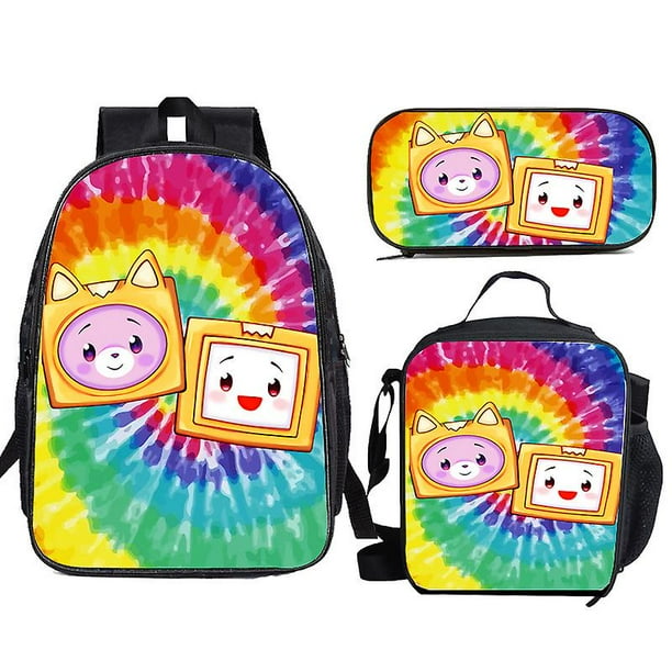 Lankybox Cartoon Printing School Bag Kindergarten Lunch Bag Shoulder ...