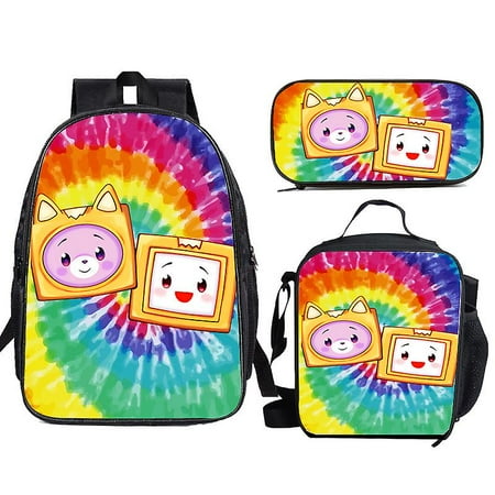Lankybox Cartoon Printing School Bag Kindergarten Lunch Bag Shoulder ...