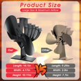 Upgraded Wood Stove Fan High Airflow, Large-Sized Heat Powered Stove ...