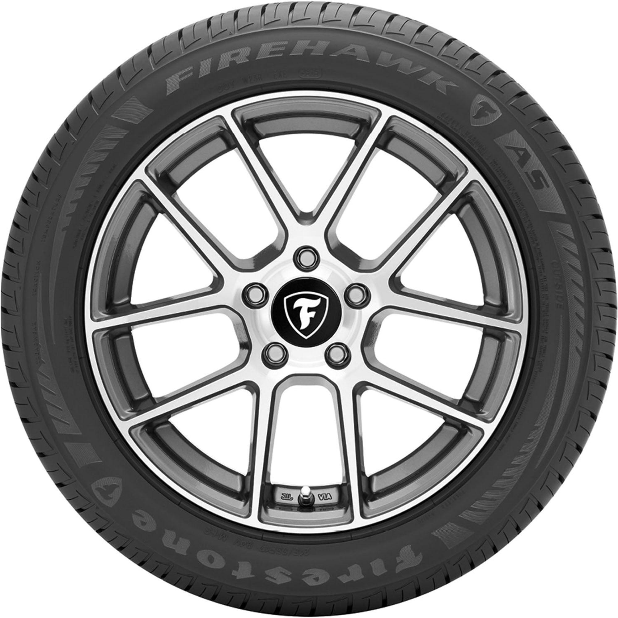 Firestone FireHawk A/S V2 All Season 255/40R19 100W XL Passenger Tire Fits: 2014 Ford Mustang GT ...