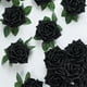 Efavormart 24Pcs Artificial Flowers Real Touch Black Foam Roses Wired ...