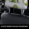 Car Headrest Cover 2 Pcs Soft Water Resistant Elastic Bottom Machine ...
