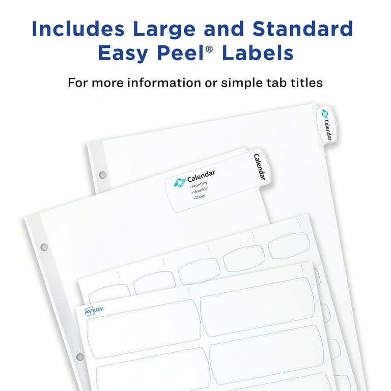 Avery® Big Tab Printable White Label Dividers The Office, 49% OFF
