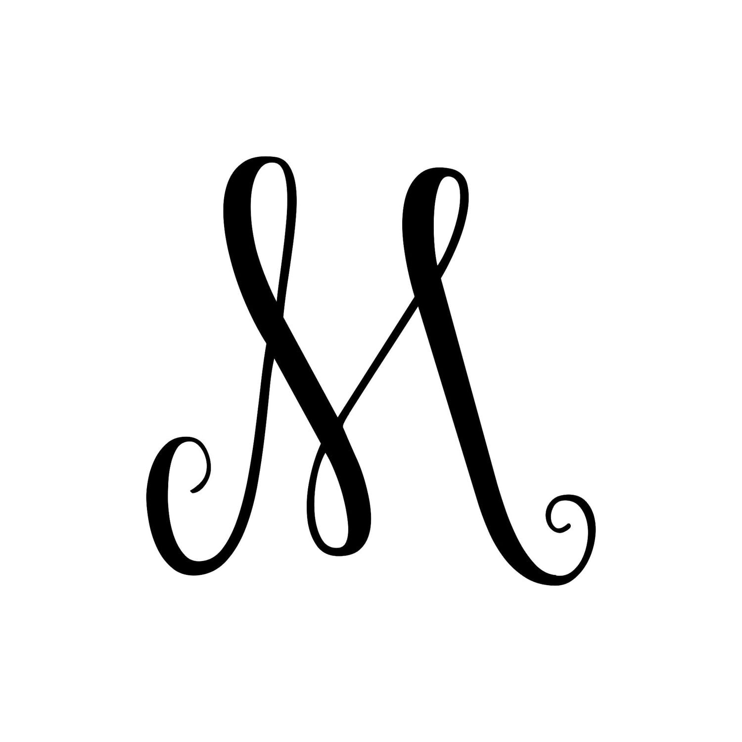 The Letter M In Calligraphy