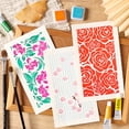 4 Pcs Painting Stencils, Hollow Out Branches Floral Templates for Art ...