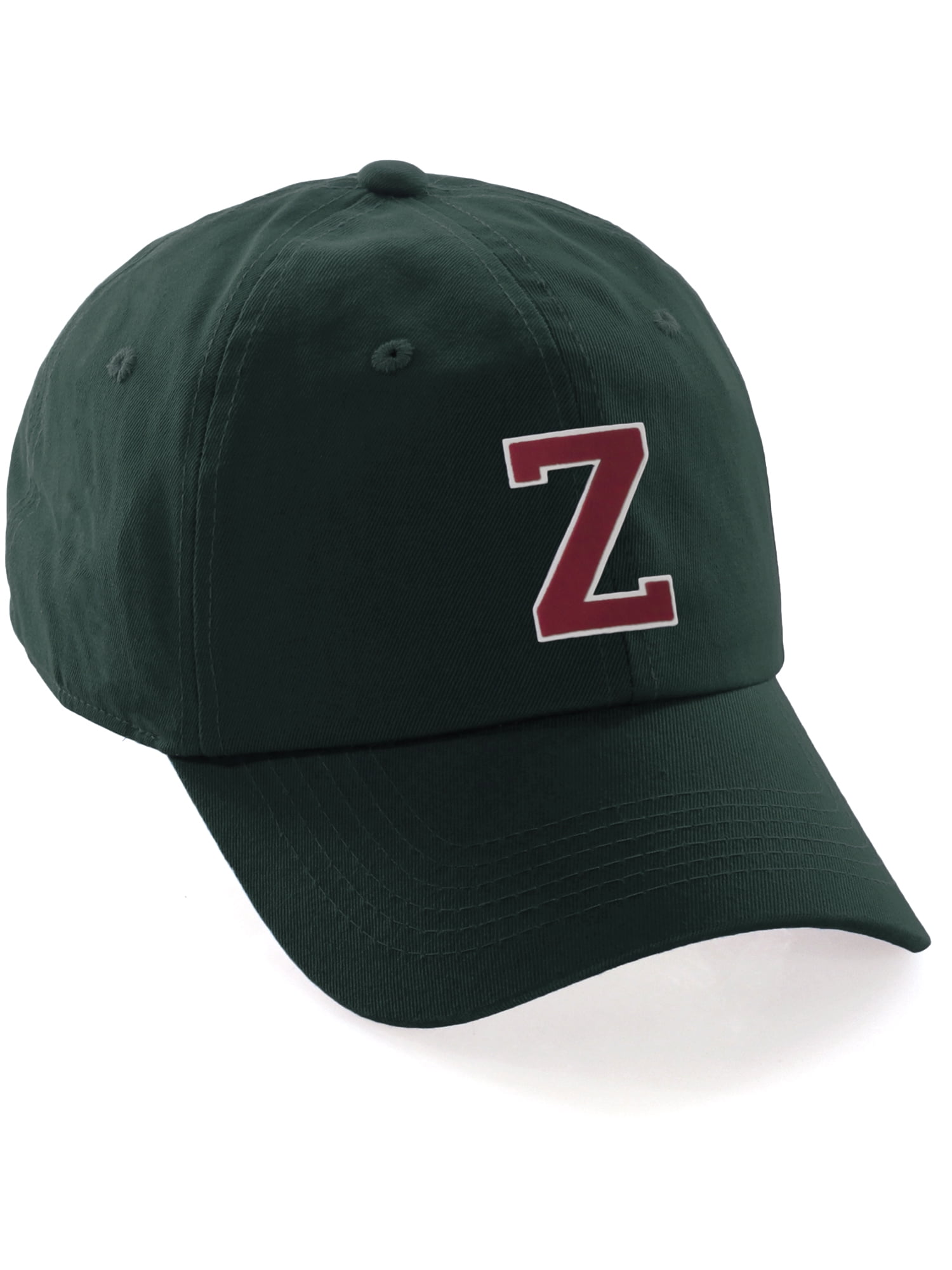 Custom Hat A to Z Initial Letters Classic Baseball Cap, Dk Green Hat ...
