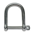 3/8" Wide D-Shackle Marine Grade Screw Pin 1700 Lb WLL Stainless Steel ...