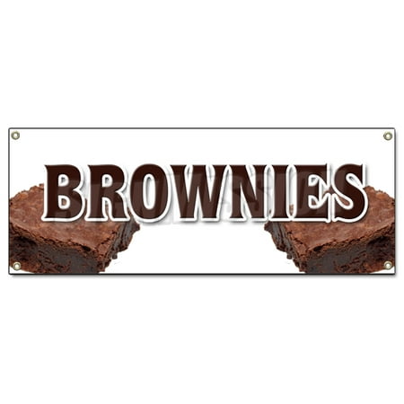 BROWNIES BANNER SIGN bakery chewy warm homemade best chocolate blondies ...