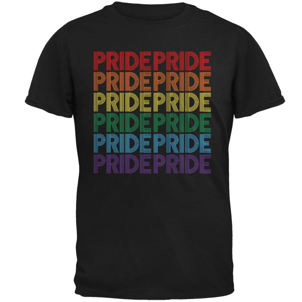 LGBTQ Pride Rainbow 70's Repeat Mens T Shirt Black 5X-LG - Walmart.com