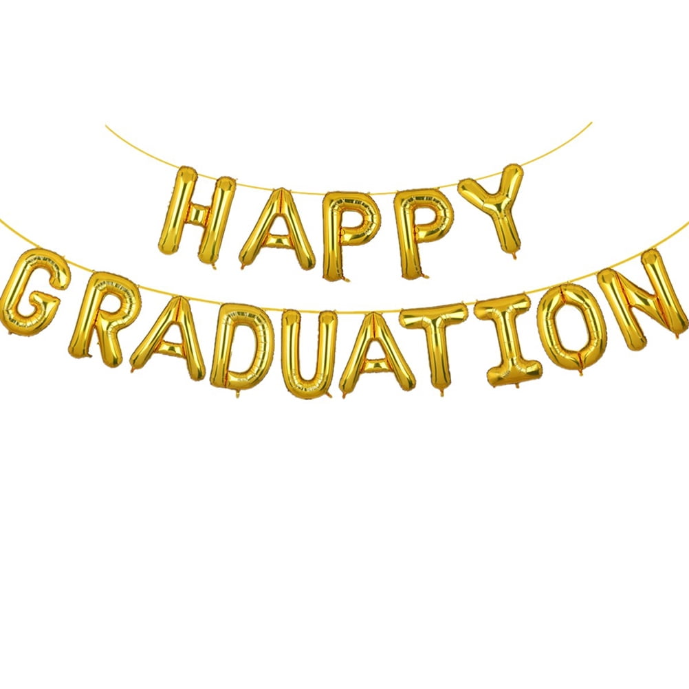OUNONA Happy Graduation Banner Auminum Foil Balloons Banner for ...