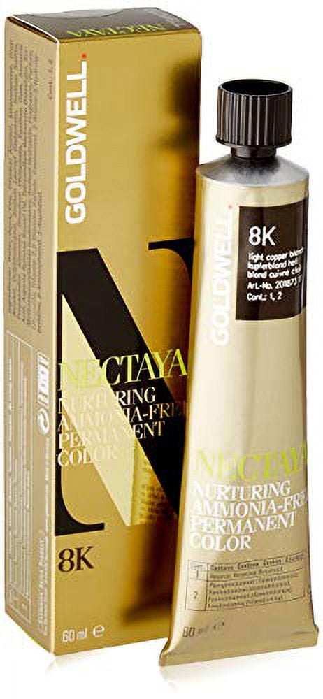 Tinte permanente para el cabello Goldwell Nectaya, #8K Cobre Claro, 2 ...