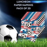 Keep Unique Soccer Birthday Paper Napkins, Disposable Football Napkins ...