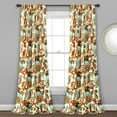 Lush Decor Zara Jacobean Room Darkening 95" x 52" Floral Gray 100% ...