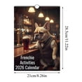 Frenchie Activities 2026 Wall Calendar 12 Months 8in x 11in Spiral ...