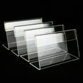25Pcs 6*4cm Acrylic L-shaped Price Tag Display Holder Rack Label Stands ...