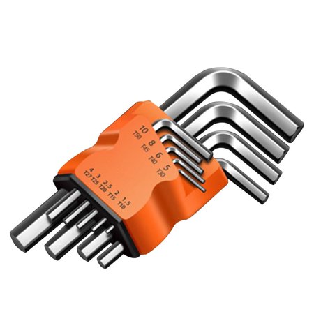 9pcs Wrench L Shape Allen Wrench Set Double Key L Shape Allen Set Flat ...