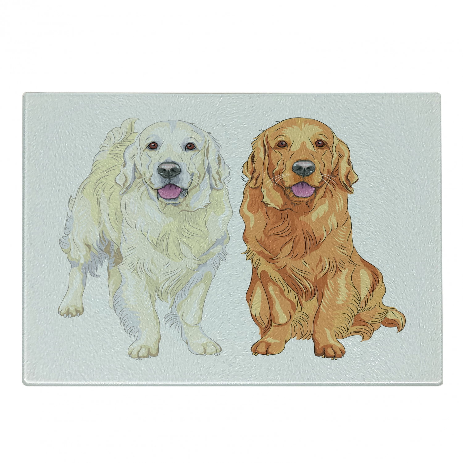Golden Retriever Cutting Board, Smiling Pale and Red Dog Pure Breed ...