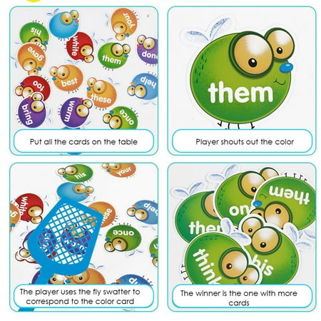 Card Vocabulary For Children Fun Learning English Sight Word Word Game ...