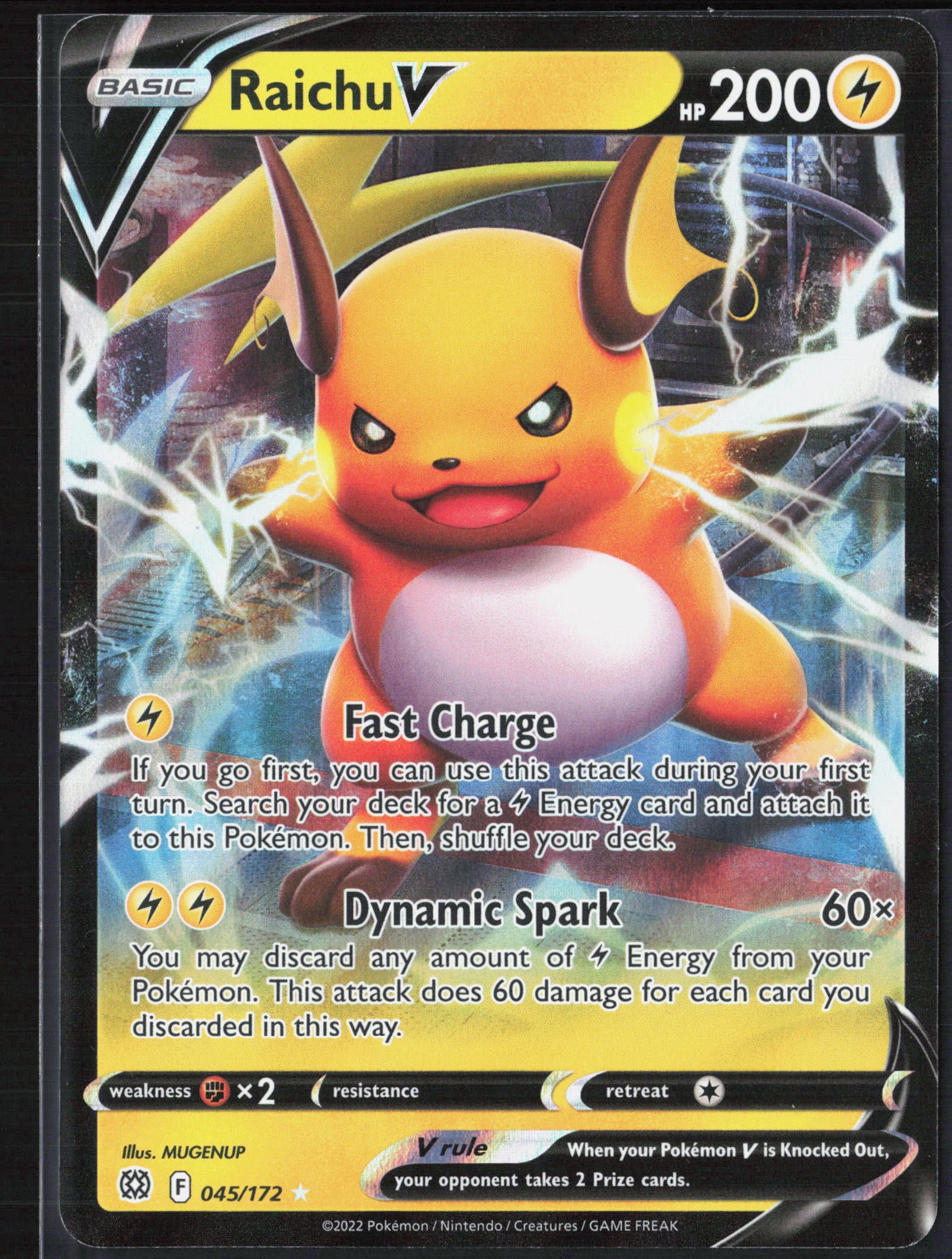 2022 Brilliant Stars Raichu V Holo Rare #45/172 - Walmart.com