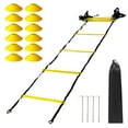 Eccomum 12-Rung Agility Ladder, 19.7ft Training Ladder with Cones ...