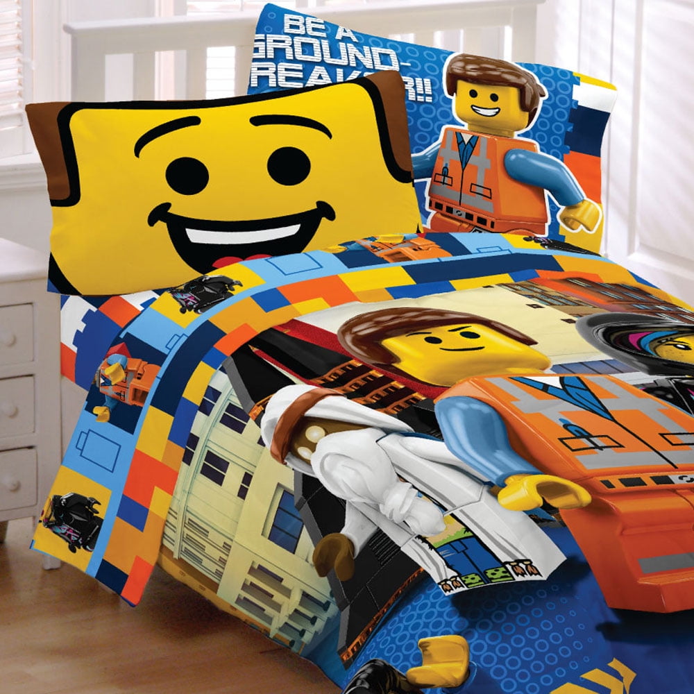Lego MovieBedding Set Emmet and Wyldstyle Comforter and Sheet Set ...