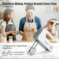 5-Speed Electric Hand Mixer, Kitchen Handheld Mixer with Stainless ...
