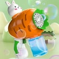 Carrot Rabbit Electric Bubble Gun Light Up Auto Bubble Blaster Portable ...