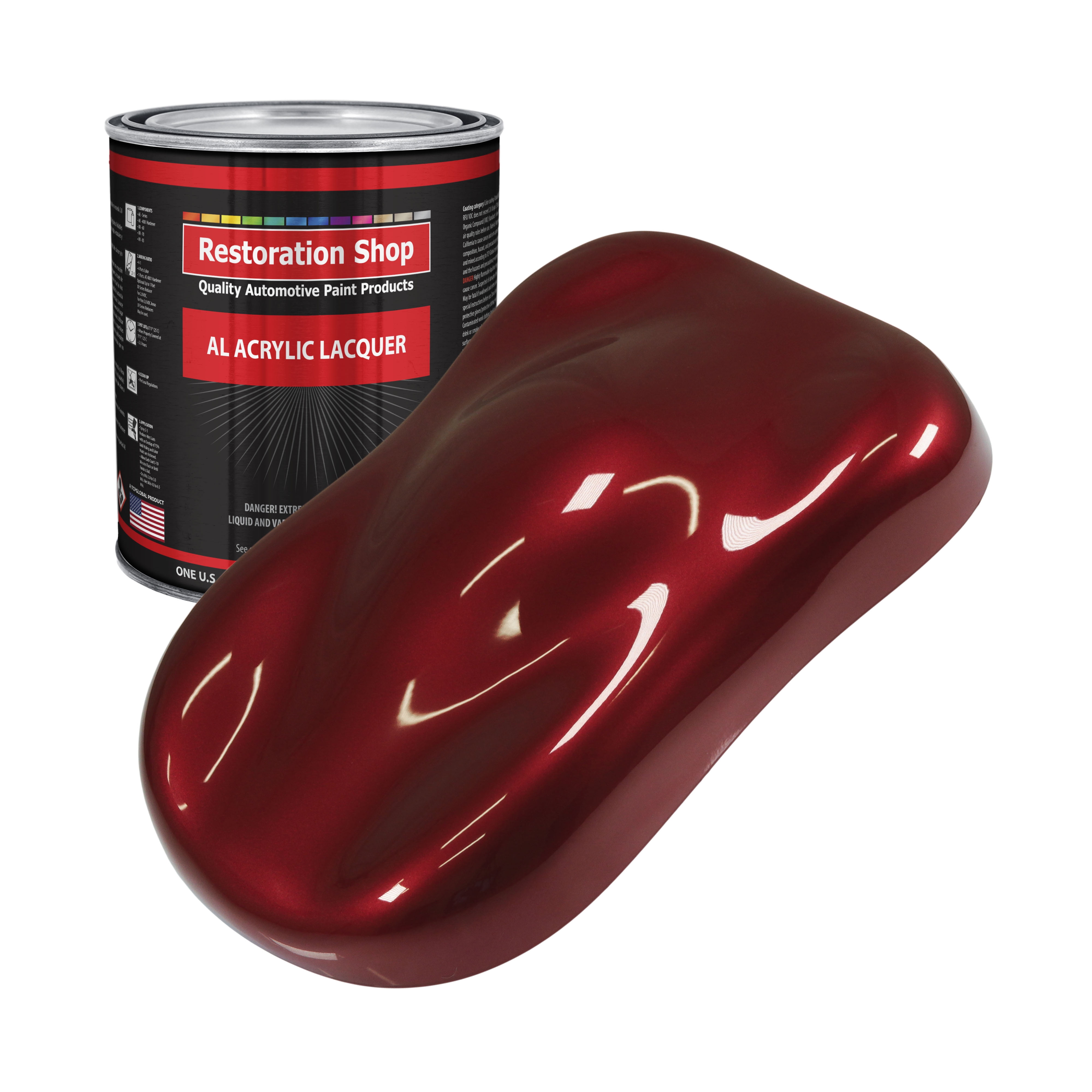 Restoration Shop - Fire Red Pearl Acrylic Lacquer Auto Paint - Gallon ...