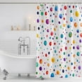 Colorful Polka Dot Shower Curtain, Rainbow Color Polka Dots Abstract ...