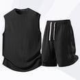 BLCHUNen Mens 2 Piece Short Set Crew Neck Sleeveless Tank Tops Wide Leg ...