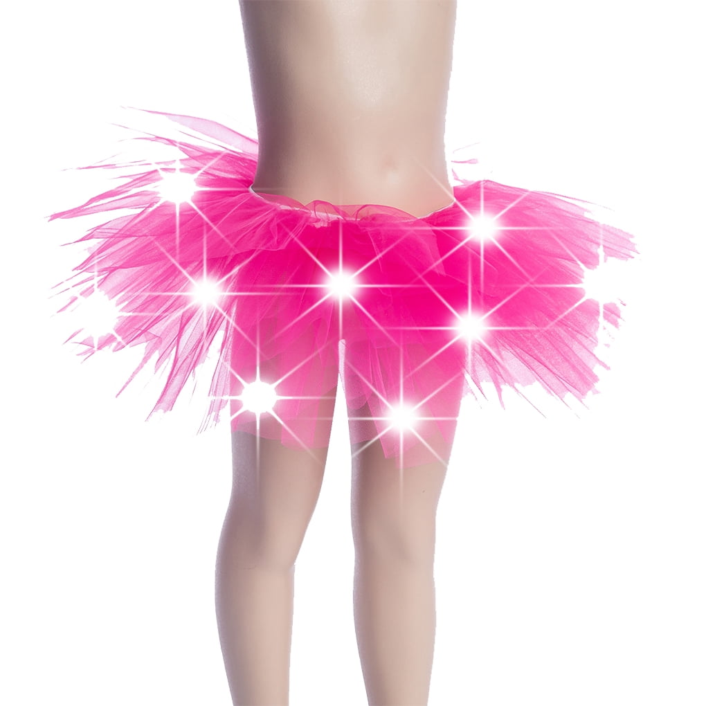 braveheart Kids Girls Light Up LED Tutu Novelty Stage Dance Skirt Mini ...