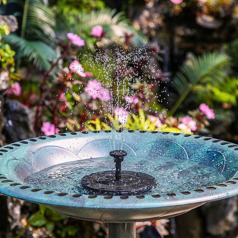 Standing Bird Water Fountain 2 Tier Freestanding Waterfall Fountain