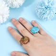 2Pcs Adjustable Brass Finger Ring Components Pad Ring Settings Platinum ...