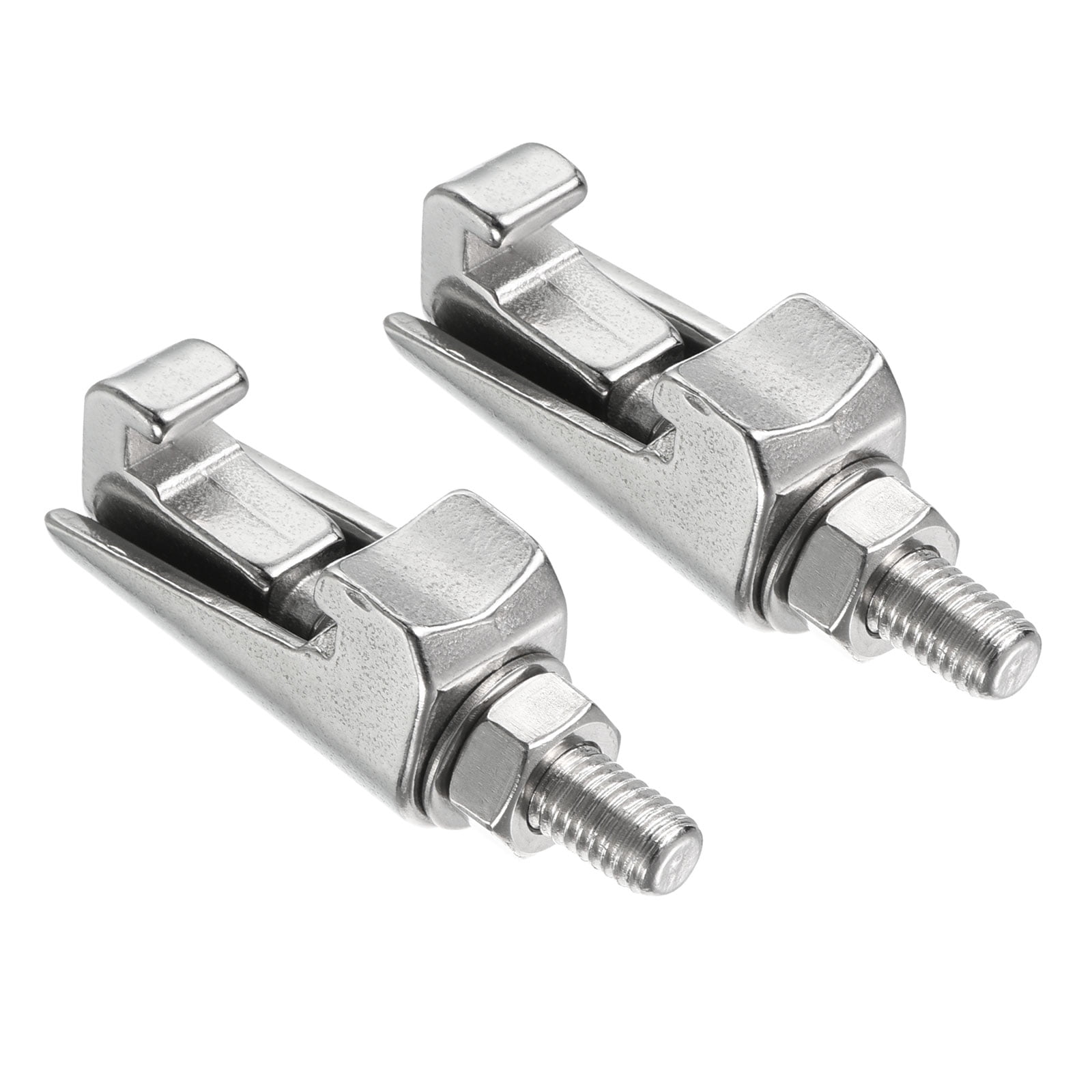 Uxcell M8 Double Claw Clamp, 2 Pack SS304Stainless Steel Durable Vacuum ...