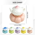 4 Pcs Mini Ceramic Rotating Teapot Decor, Crystalline Glaze Tea ...