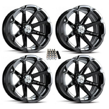 MSA M20 Kore UTV Wheels/Rims Black 16" Polaris RZR 1000 XP / Ranger XP ...