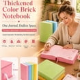 Thickened Color Brick Notebook, 2026 Upgraded A5 720 Hardcover Journal ...