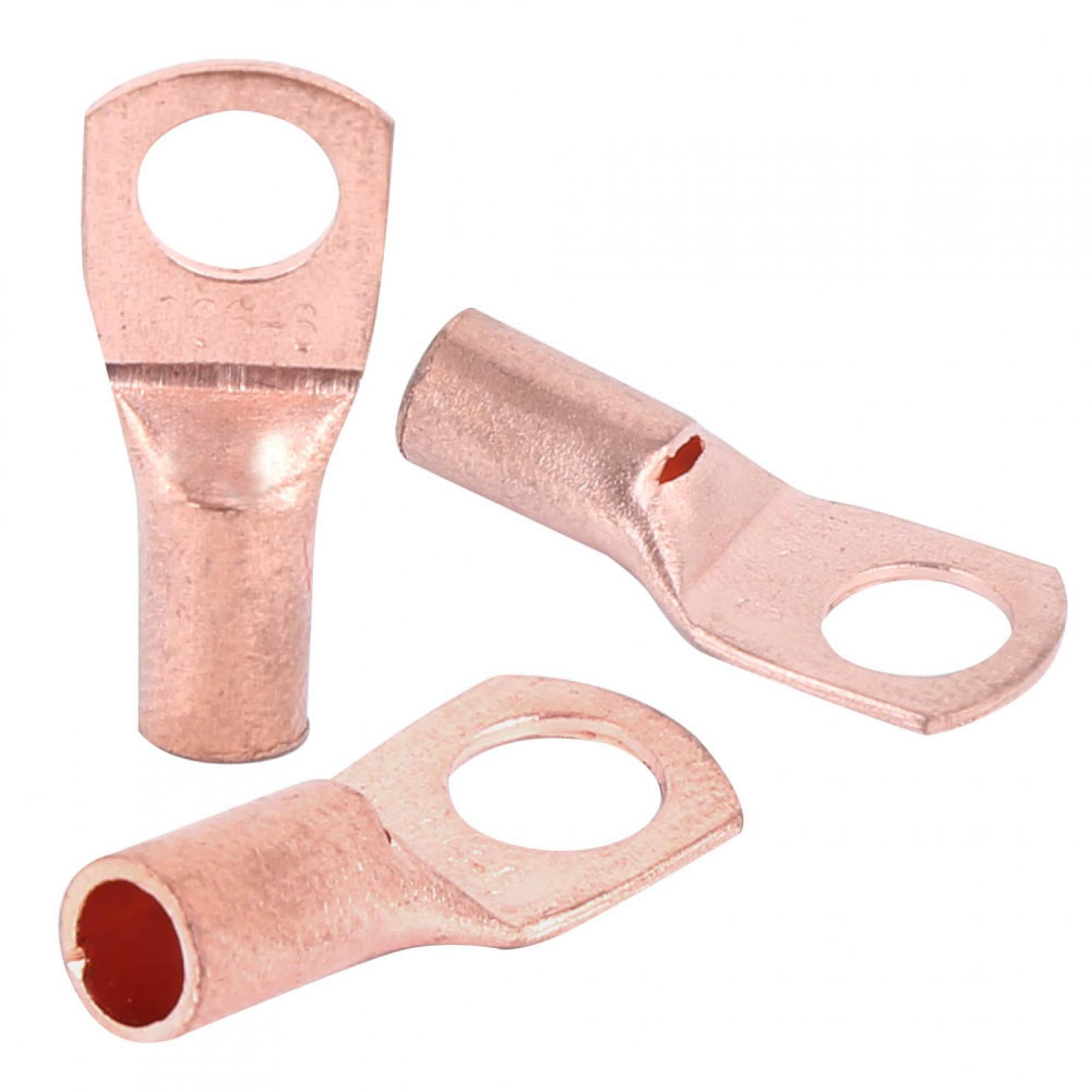 Terminal de anillo de cobre, 50 piezas de batería Cable de terminal de ...