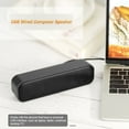 USB Powered Soundbar Desktop Speaker Wired Computer Sound Box for TV ...