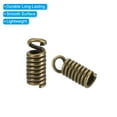 Uxcell Cord End Caps, 100Pcs 3.5x8.5mm Metal Spring Coil End Tips Crimp ...