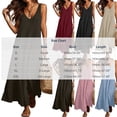 Avirosel Women's Summer Sleeveless V-Neck Loose Maxi Dress Casual ...