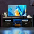 Aukfa Modern LED TV Stand for 55 inch TV, High Gloss TV Cabinet for ...
