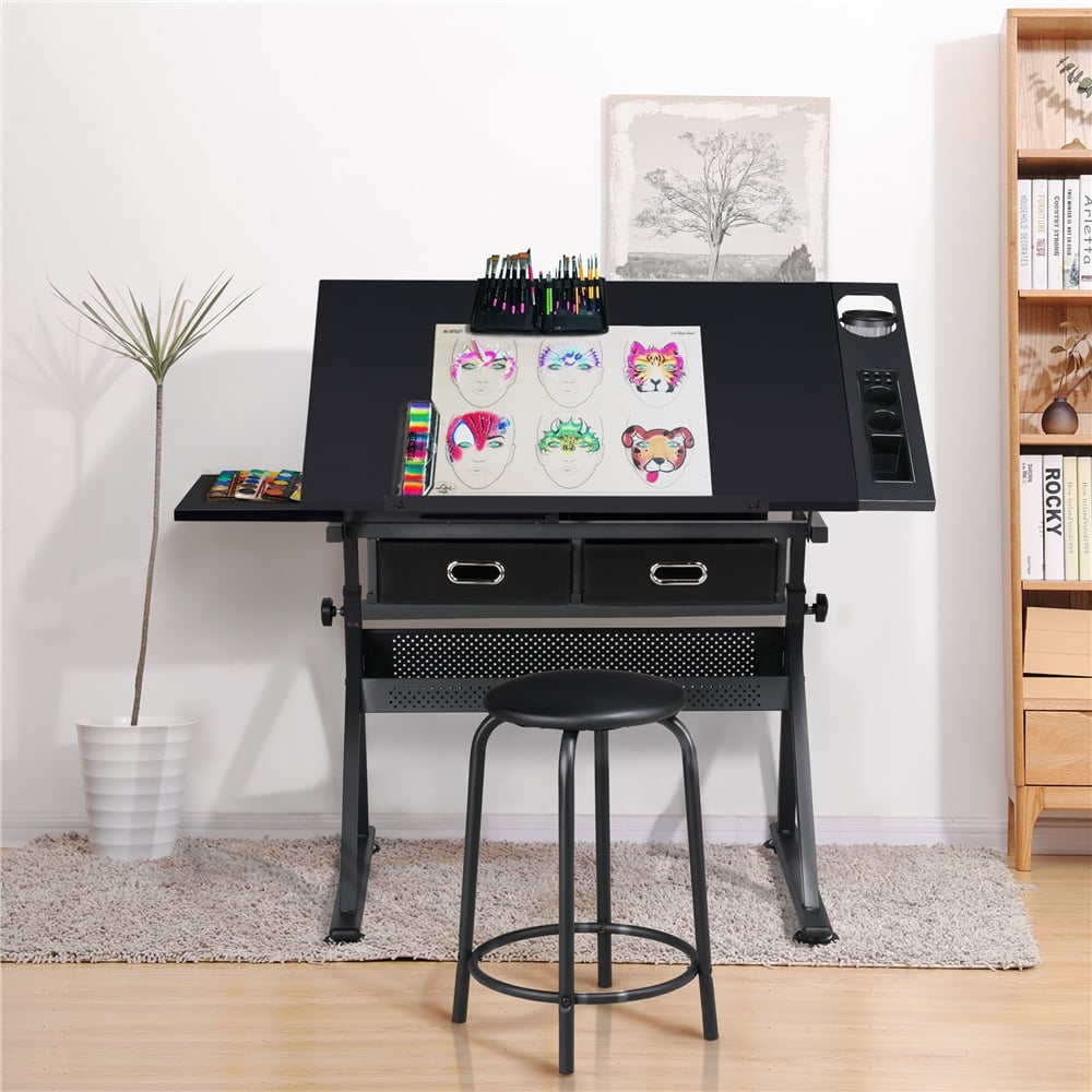 Click here for Yaheetech Drawing Table & Stool Set With Adjustabl... prices