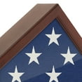 Flag Case Frame - Display Case for 5x9.5' Flag with Mahogany Finish ...