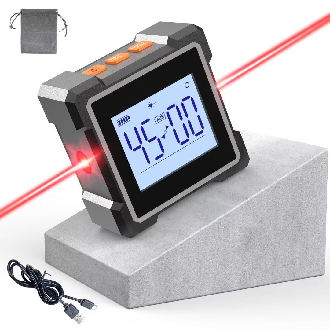 Magnetic Digital Angle Gauge Meter, Mini Angle Finder Protractor ...